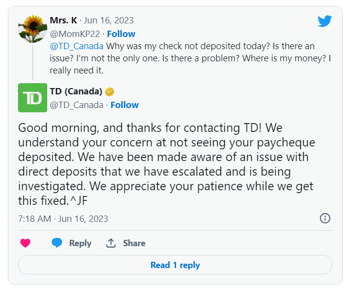TD Bank confirms direct deposit problems affecting customers – Impact ...